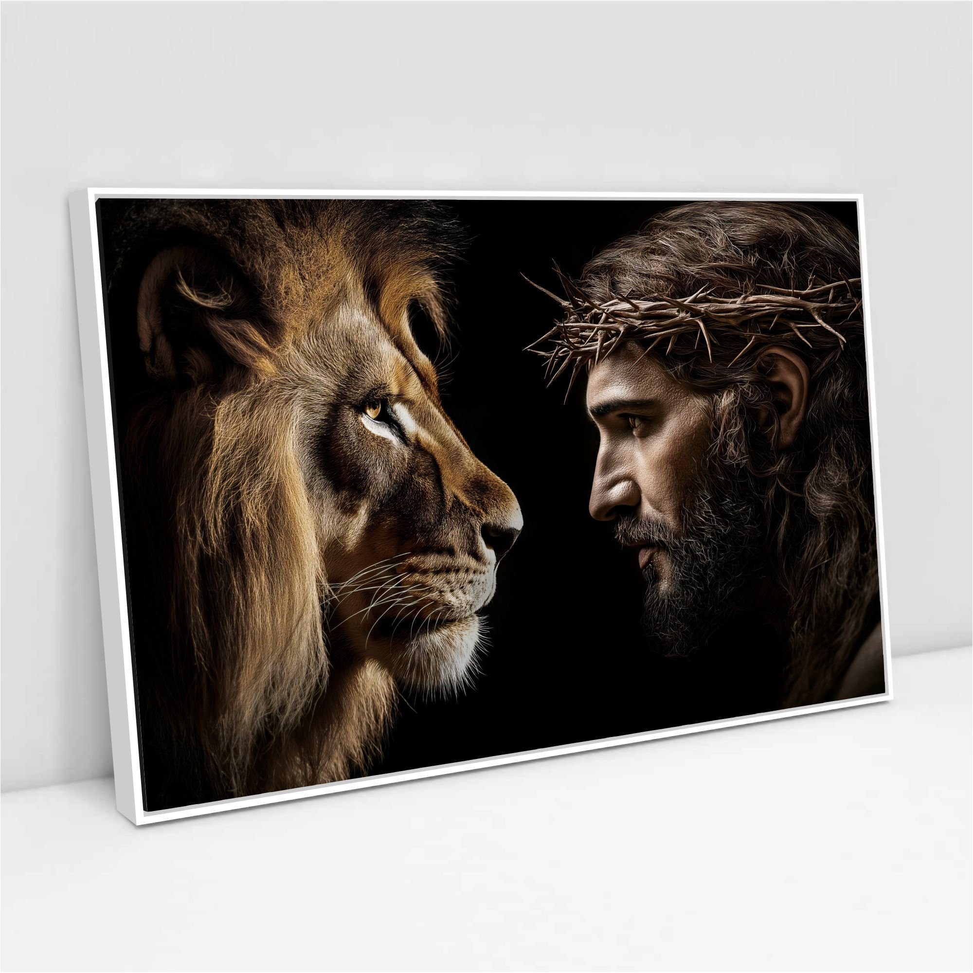Quadro Decorativo Jesus E Leao, tribo de juda, quadro leao da tribo de ...